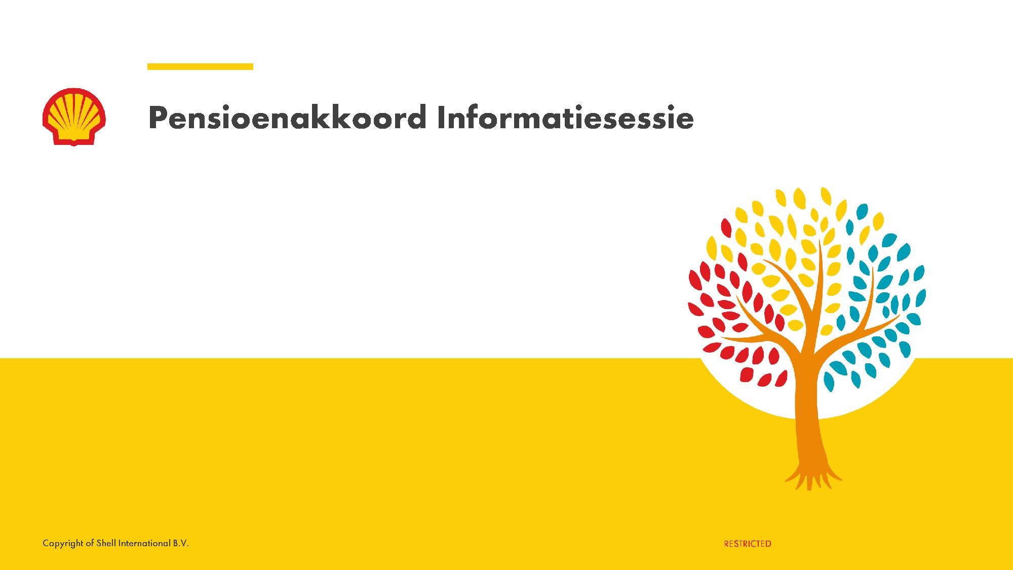 Infosessie - Shell Nederland - Shell Pensioen